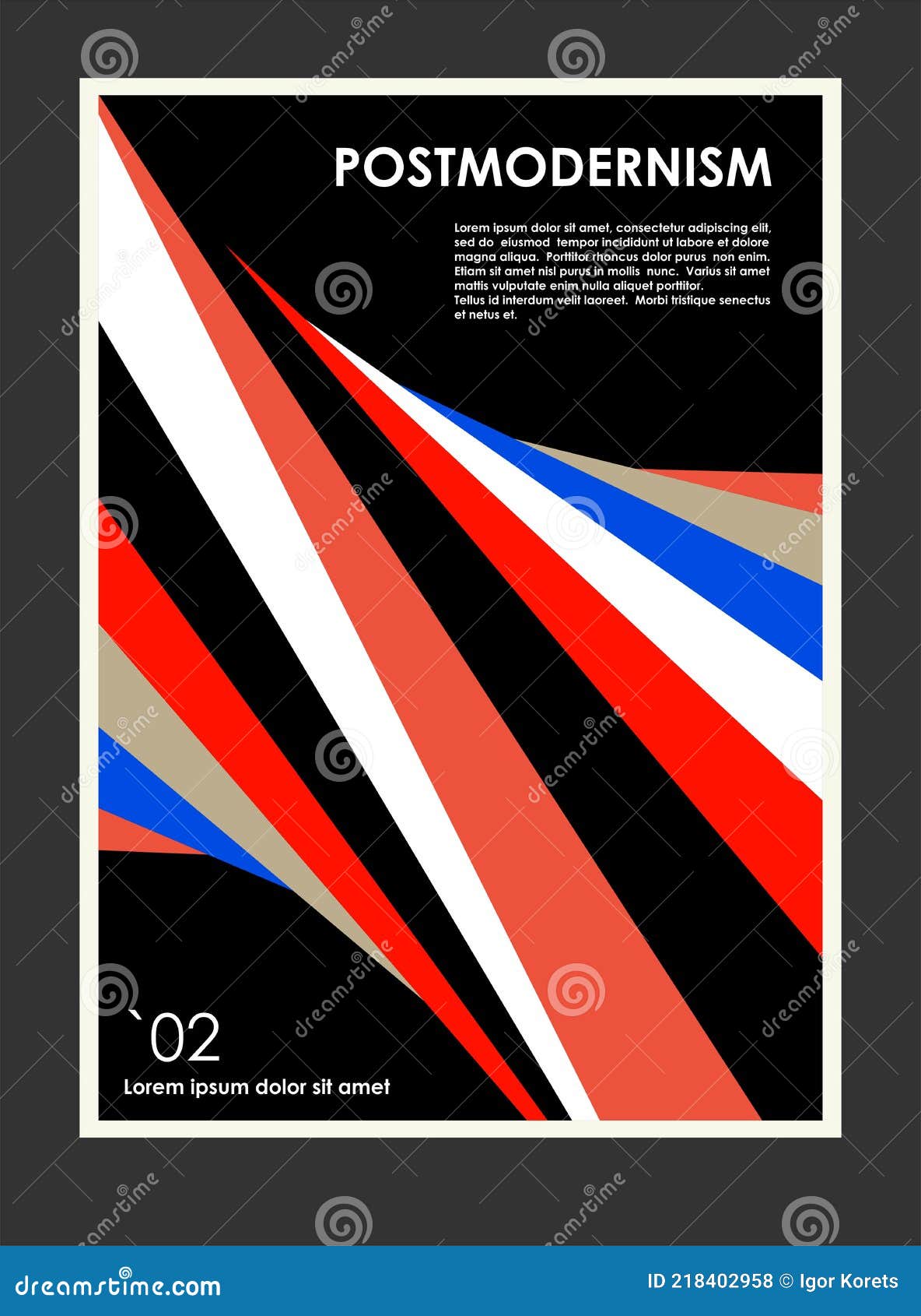 Artwork, Poster Inspired Postmodern of Vector Abstract Dynamic Symbols ...