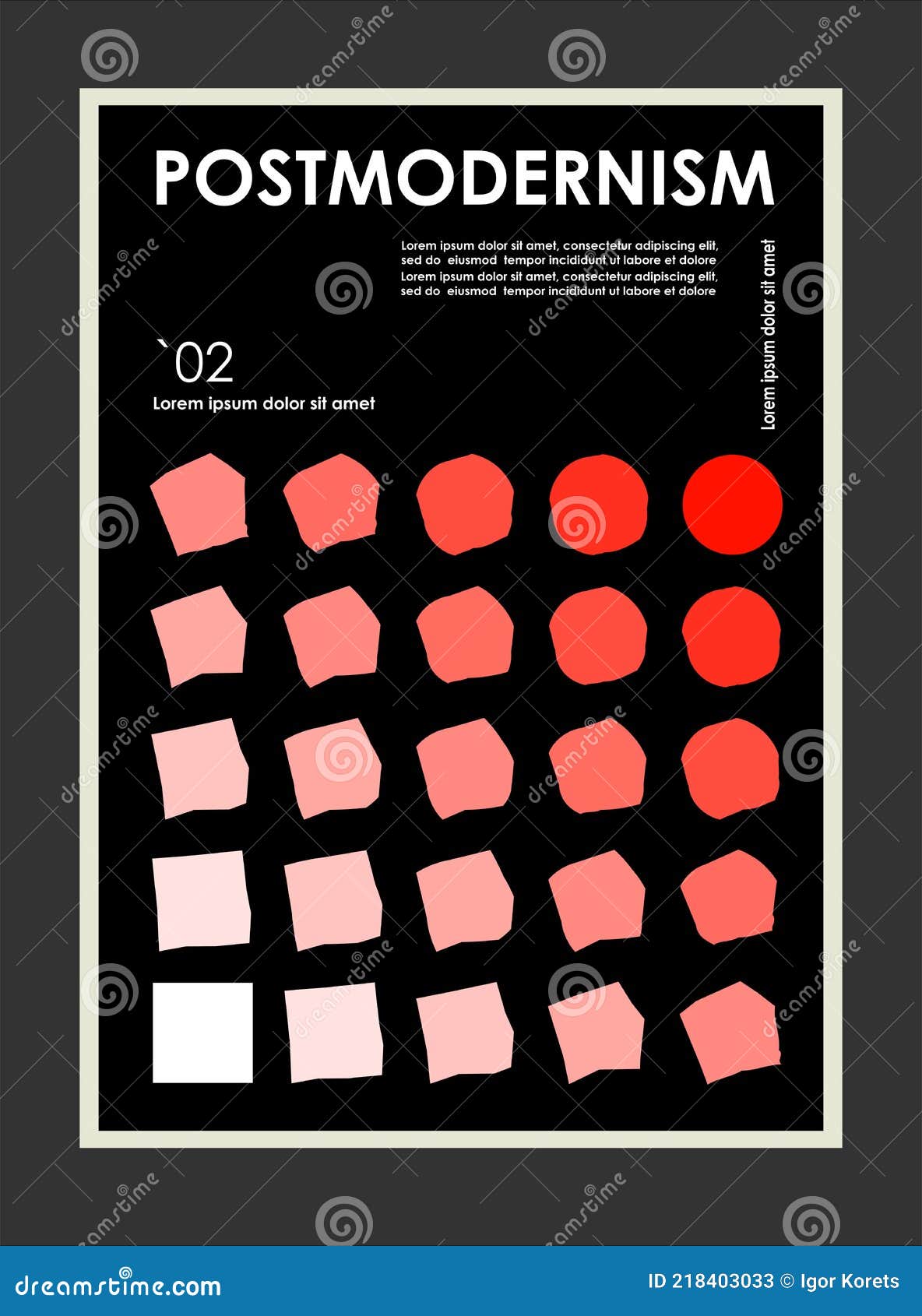 Artwork, Poster Inspired Postmodern of Vector Abstract Dynamic Symbols ...