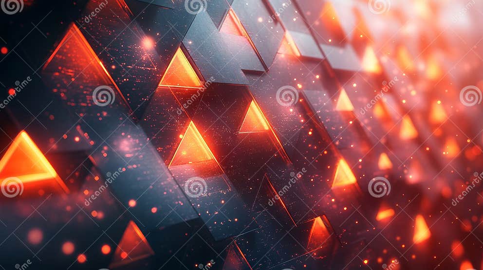 Dynamic Abstract Background with Layered Triangles in Motion Stock ...