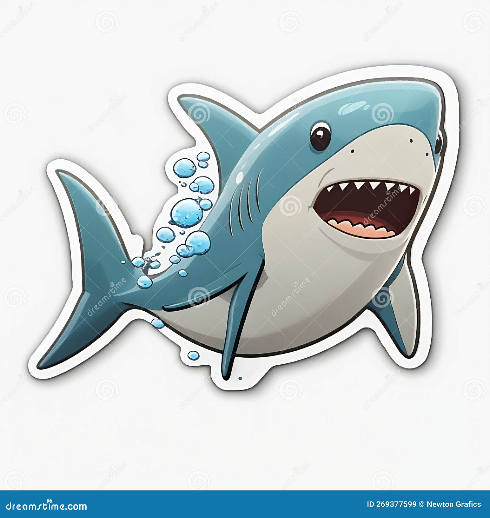 A Shark Sticker for All Occasions Stock Illustration - Illustration of ...