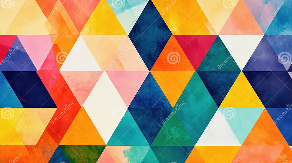 The Artwork Showcases an Engaging Arrangement of Complex Triangular ...