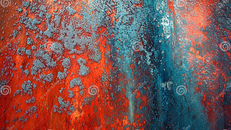 Vivid Abstract Artwork Featuring Dynamic Red and Blue Textures Set ...