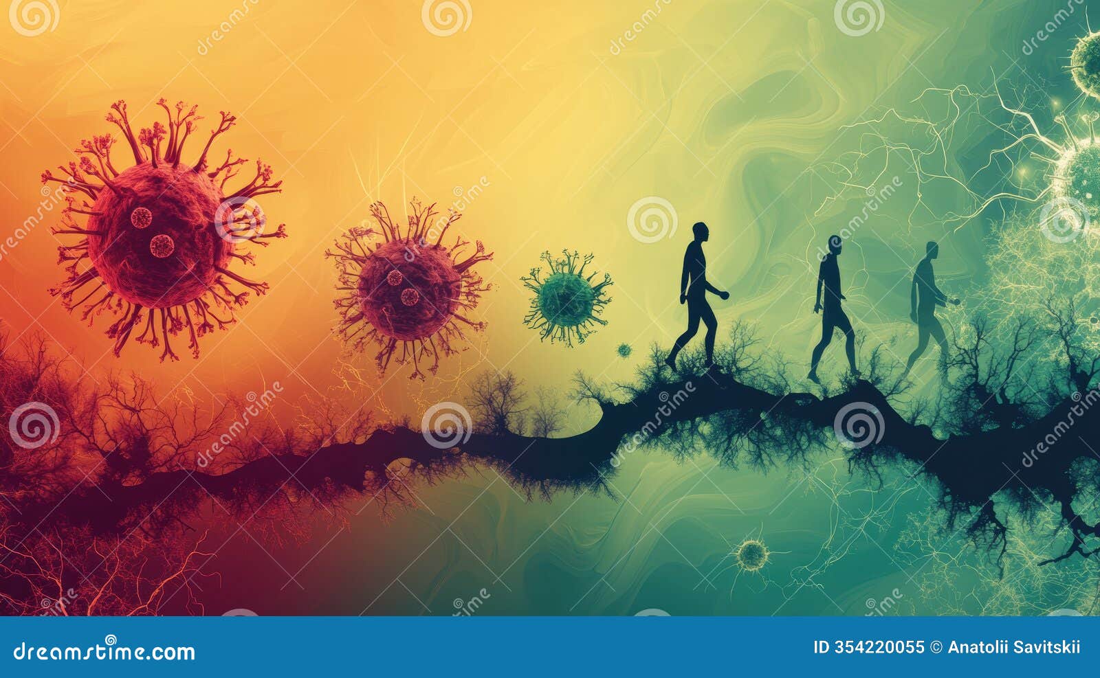 Progression of Virus Forms Illustrating Basic To Complex Evolution ...