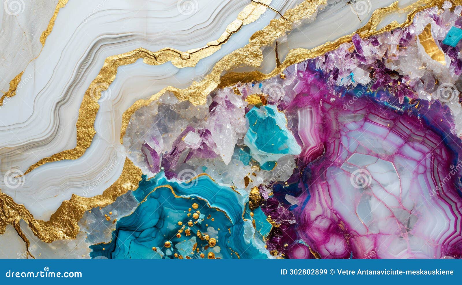 Artwork in the Style of Crystalline and Geological Forms Stock ...