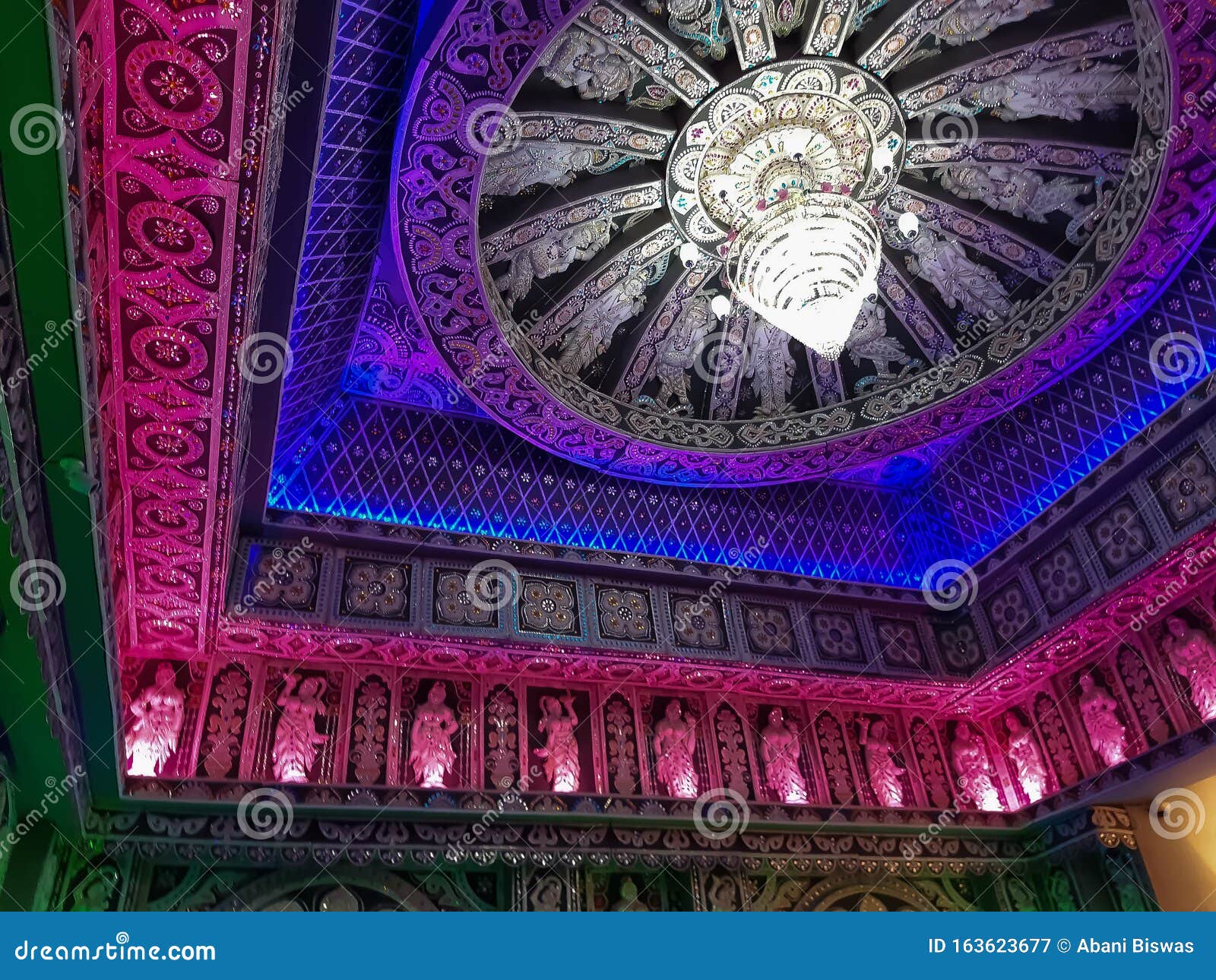 The Artwork,temple Inside Ceiling Artwork. Stock Image - Image of ...
