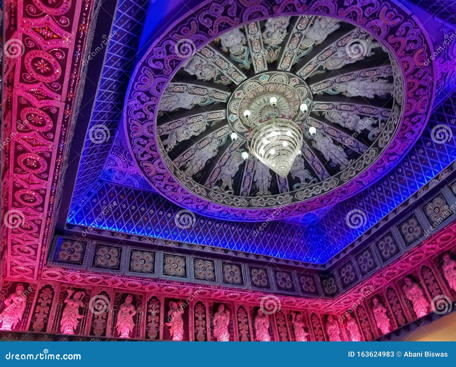 The Artwork,temple Inside Ceiling Artwork. Stock Image - Image of ...