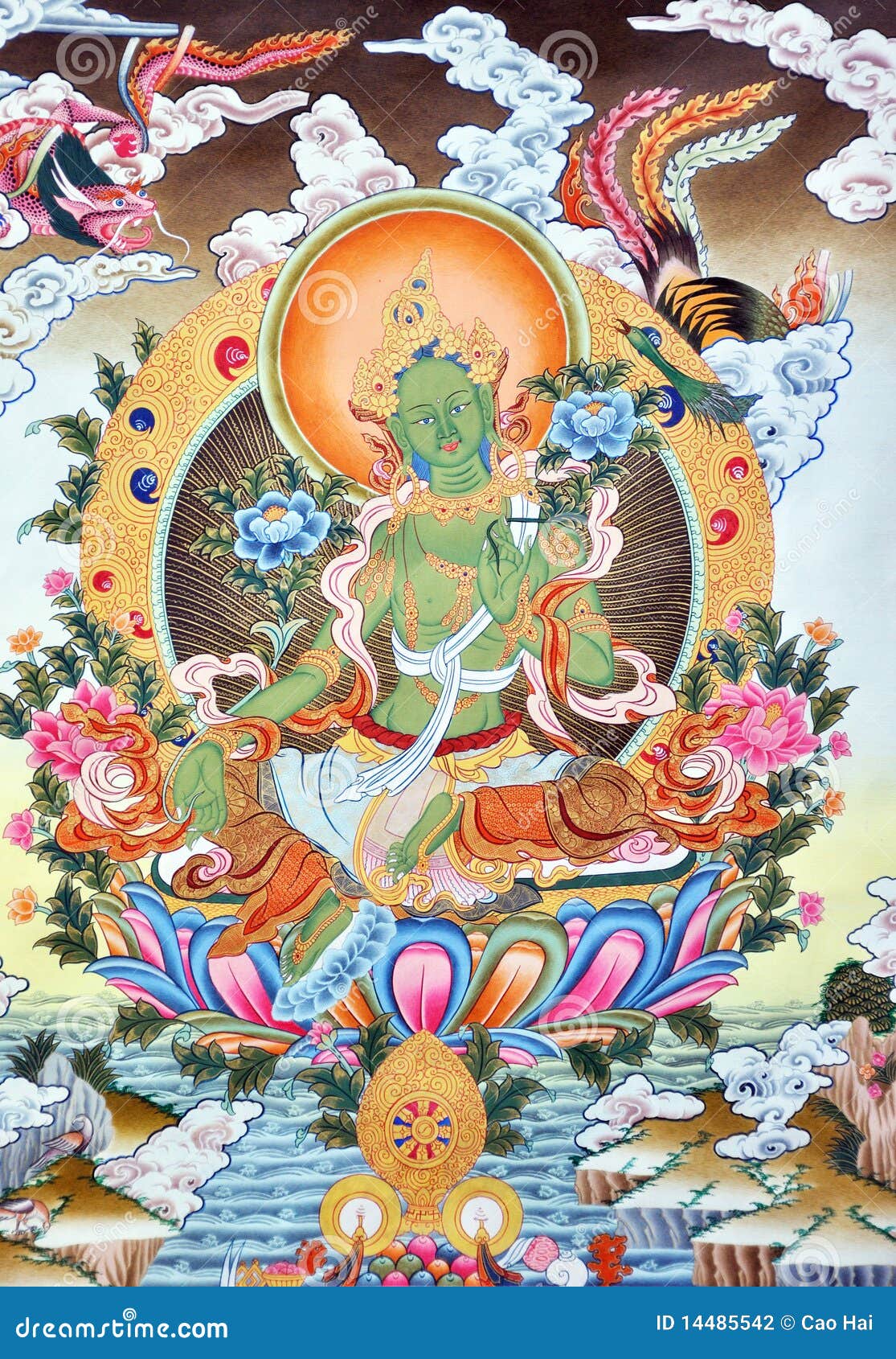 Artwork in Tibet culture stock photo. Image of cultural - 14485542