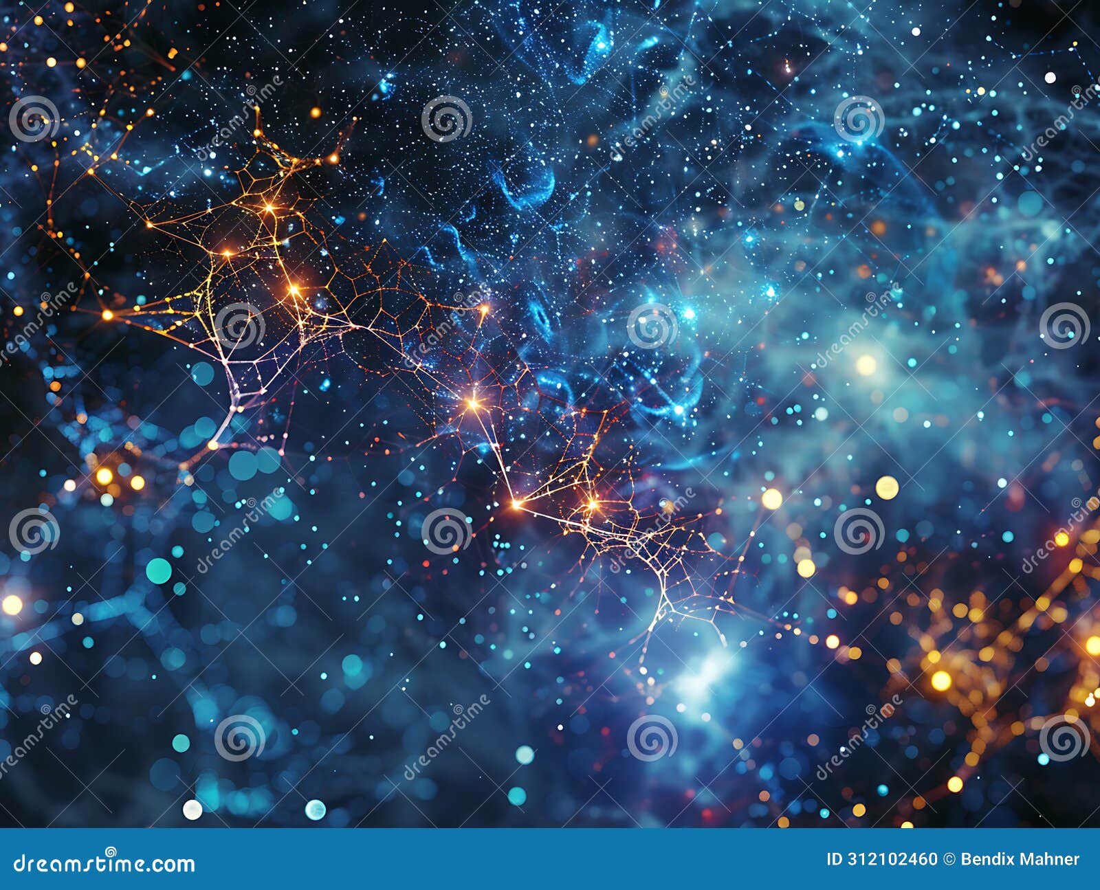 Abstract Background Artwork with Interconnected Constellation Patterns ...