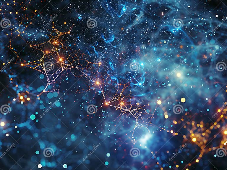 Abstract Background Artwork with Interconnected Constellation Patterns ...