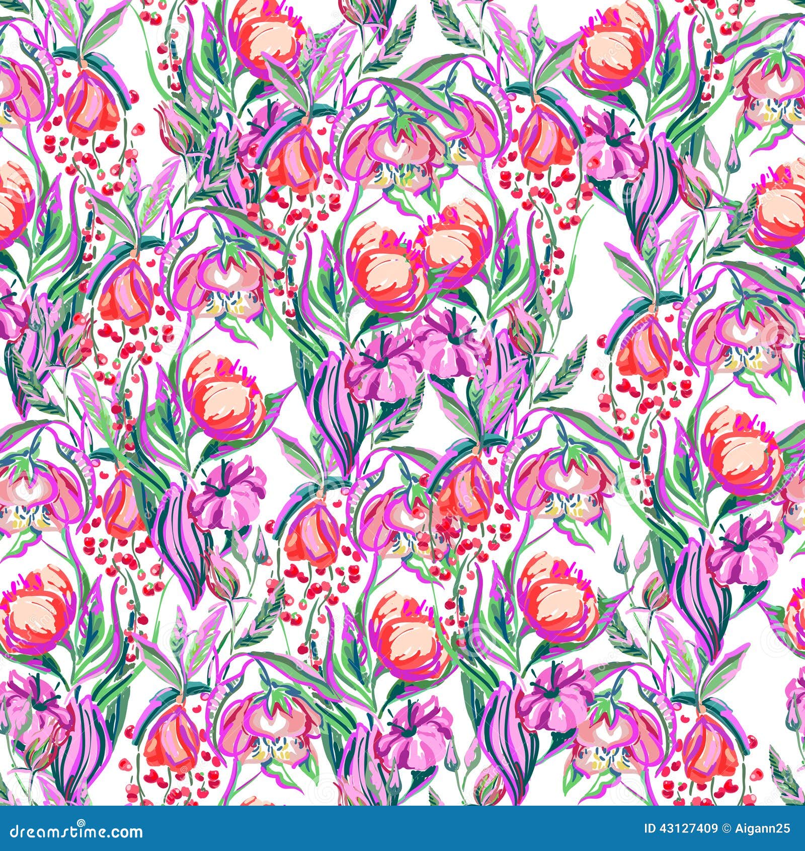 Artwork Vector Flower Pattern Stock Vector - Illustration of hand ...