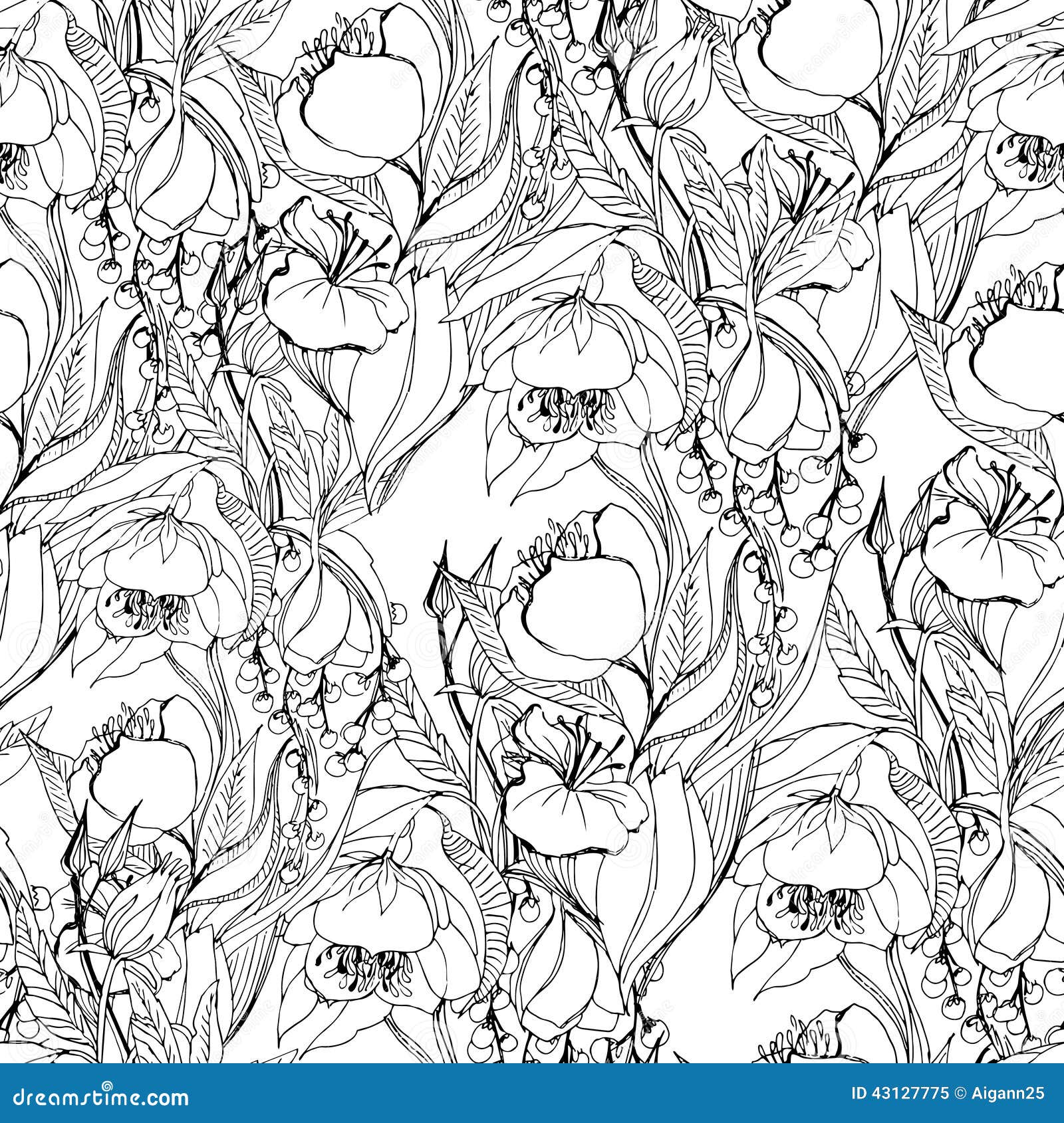 Artwork Vector Flower Pattern Stock Vector - Illustration of flower ...