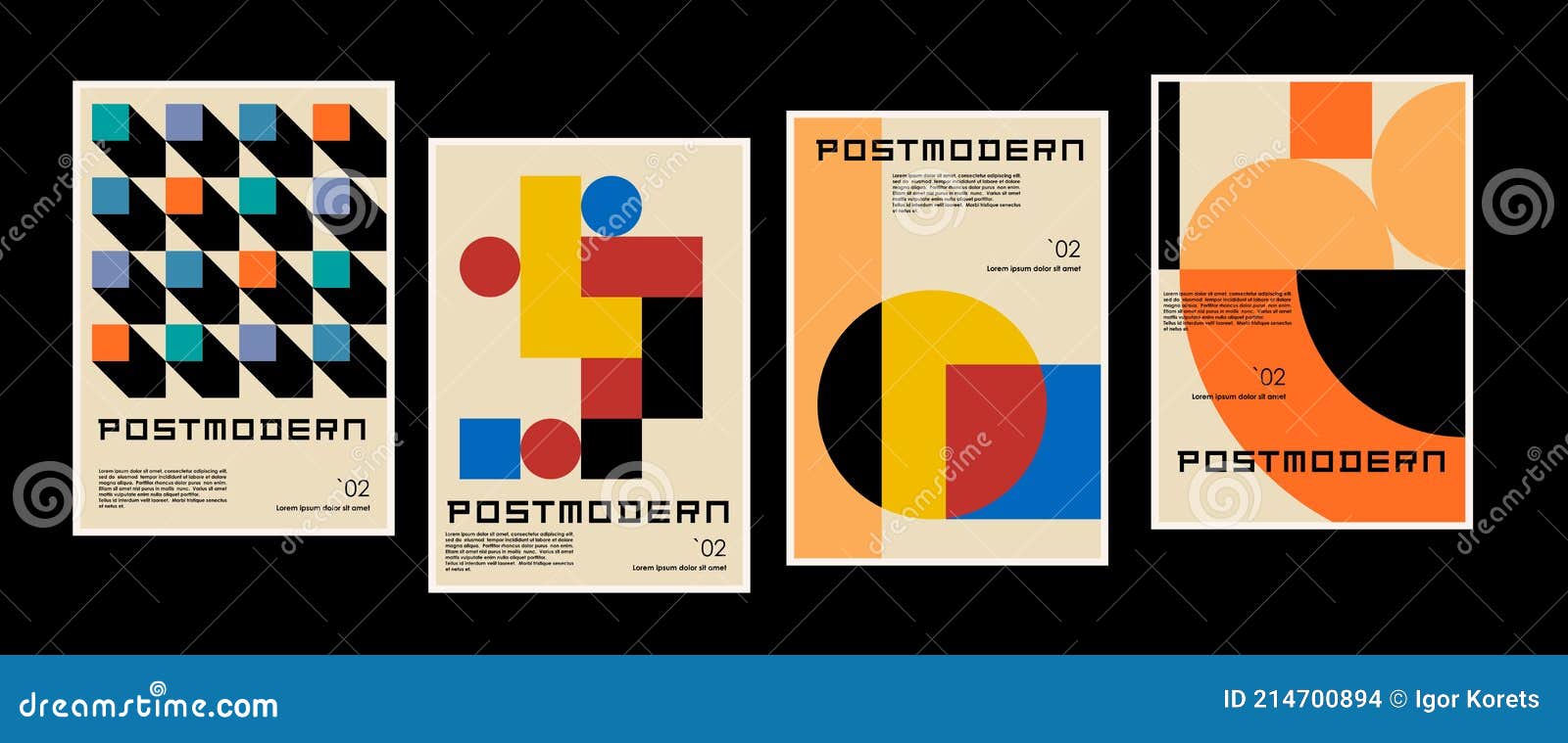 Artworks, Posters Inspired Postmodern of Vector Abstract Dynamic ...