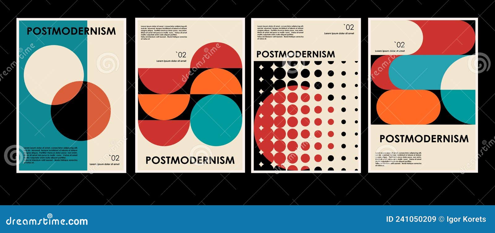 Artworks, Posters Inspired Postmodern of Vector Abstract Dynamic ...