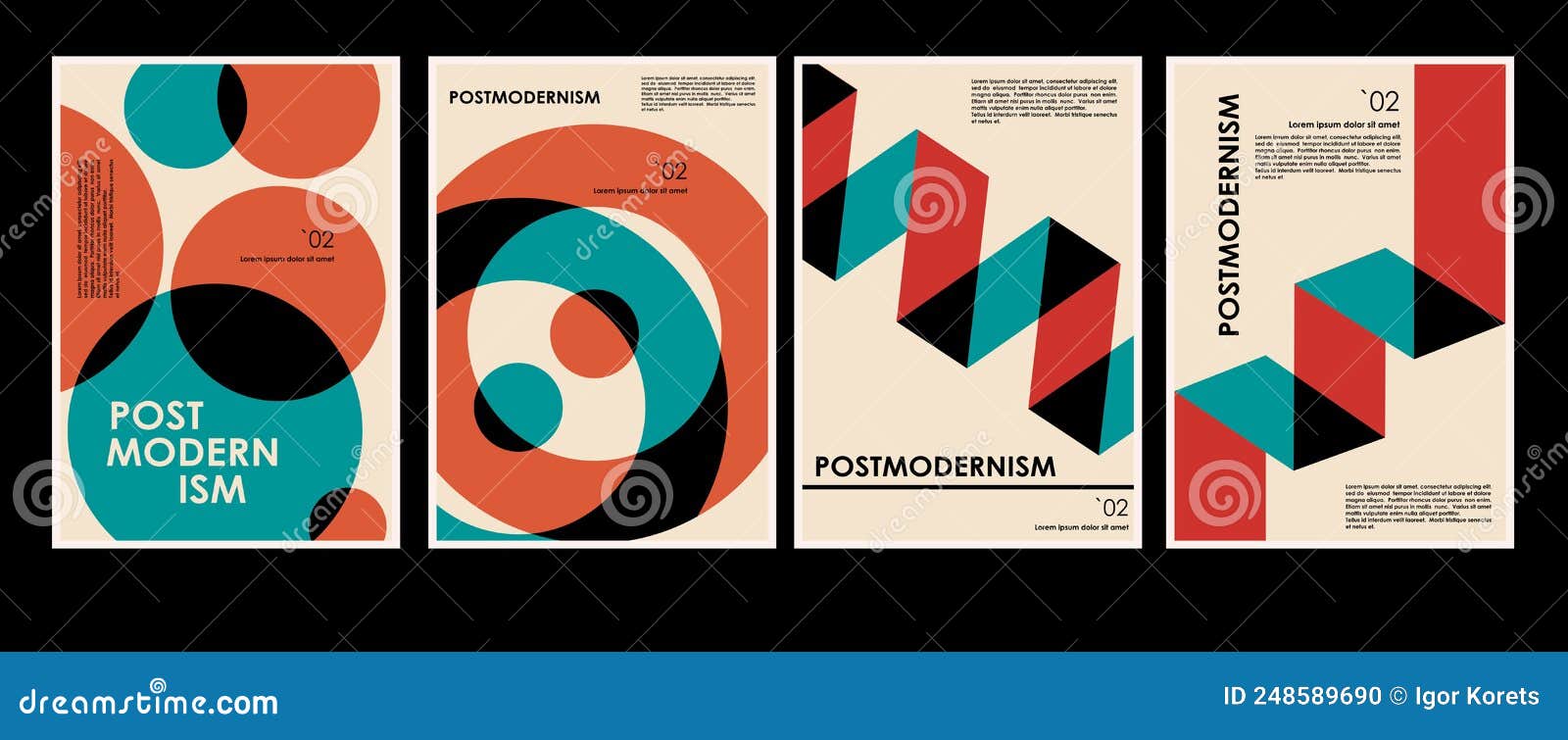 Artworks, Posters Inspired Postmodern of Vector Abstract Dynamic ...