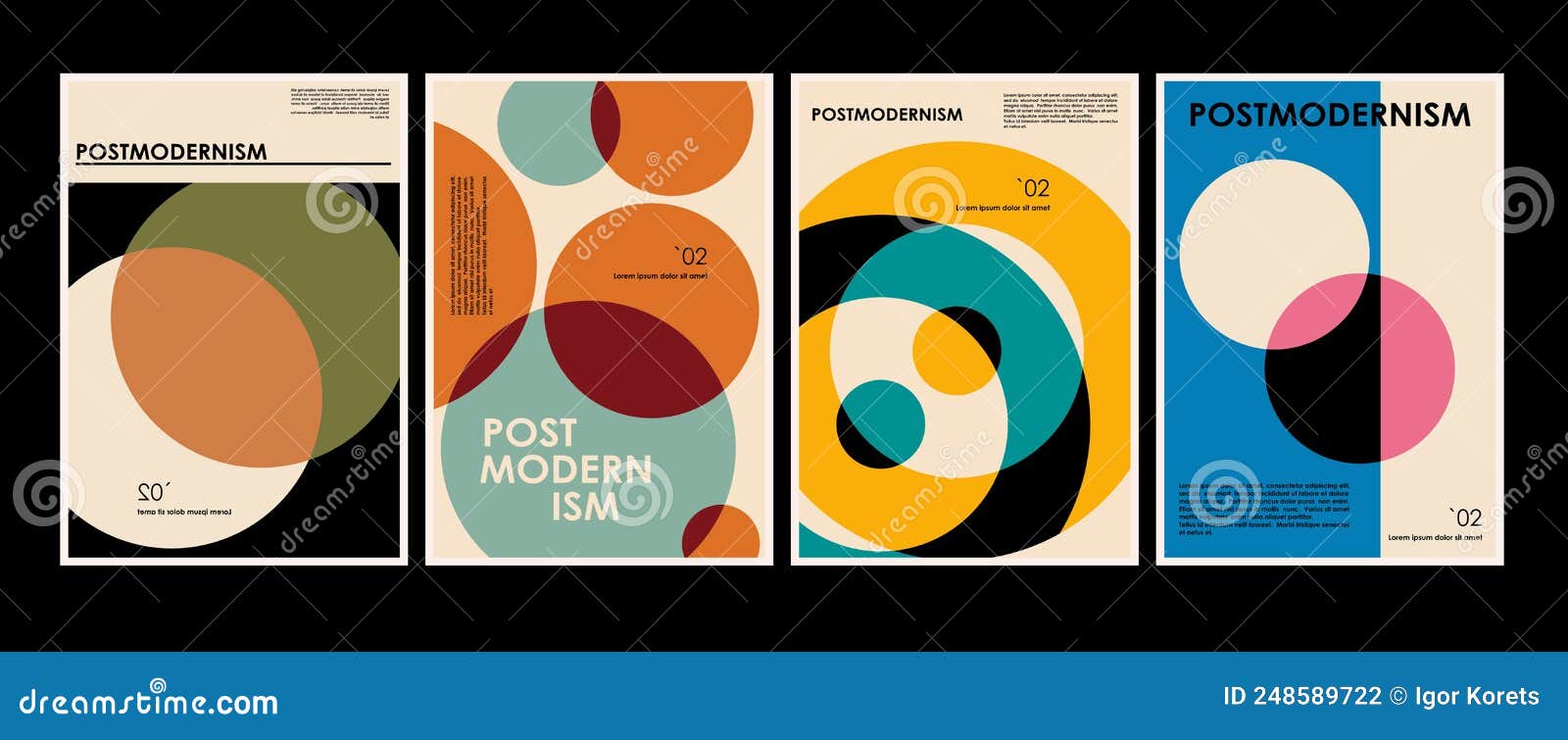 Artworks, Posters Inspired Postmodern of Vector Abstract Dynamic ...