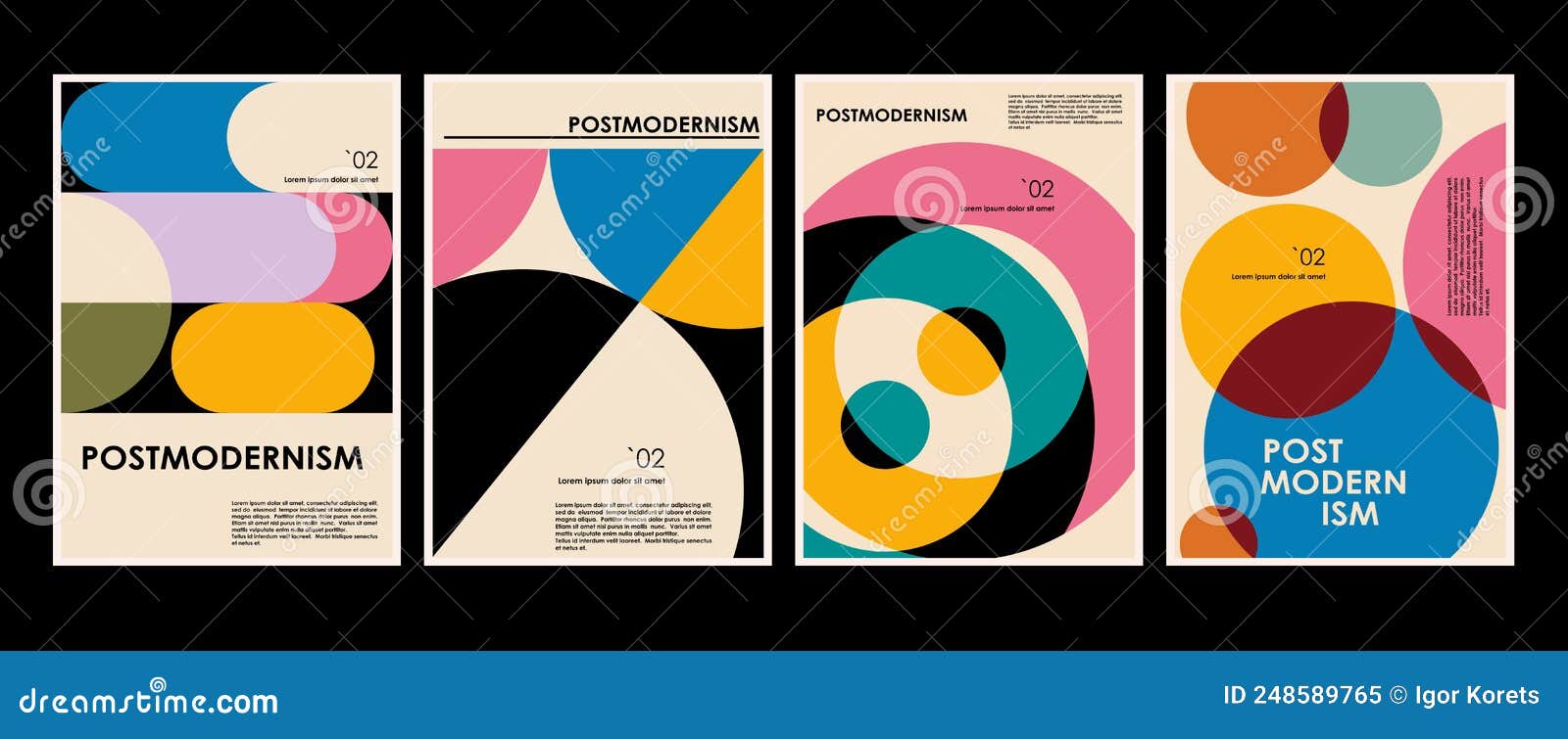 Artworks, Posters Inspired Postmodern of Vector Abstract Dynamic ...
