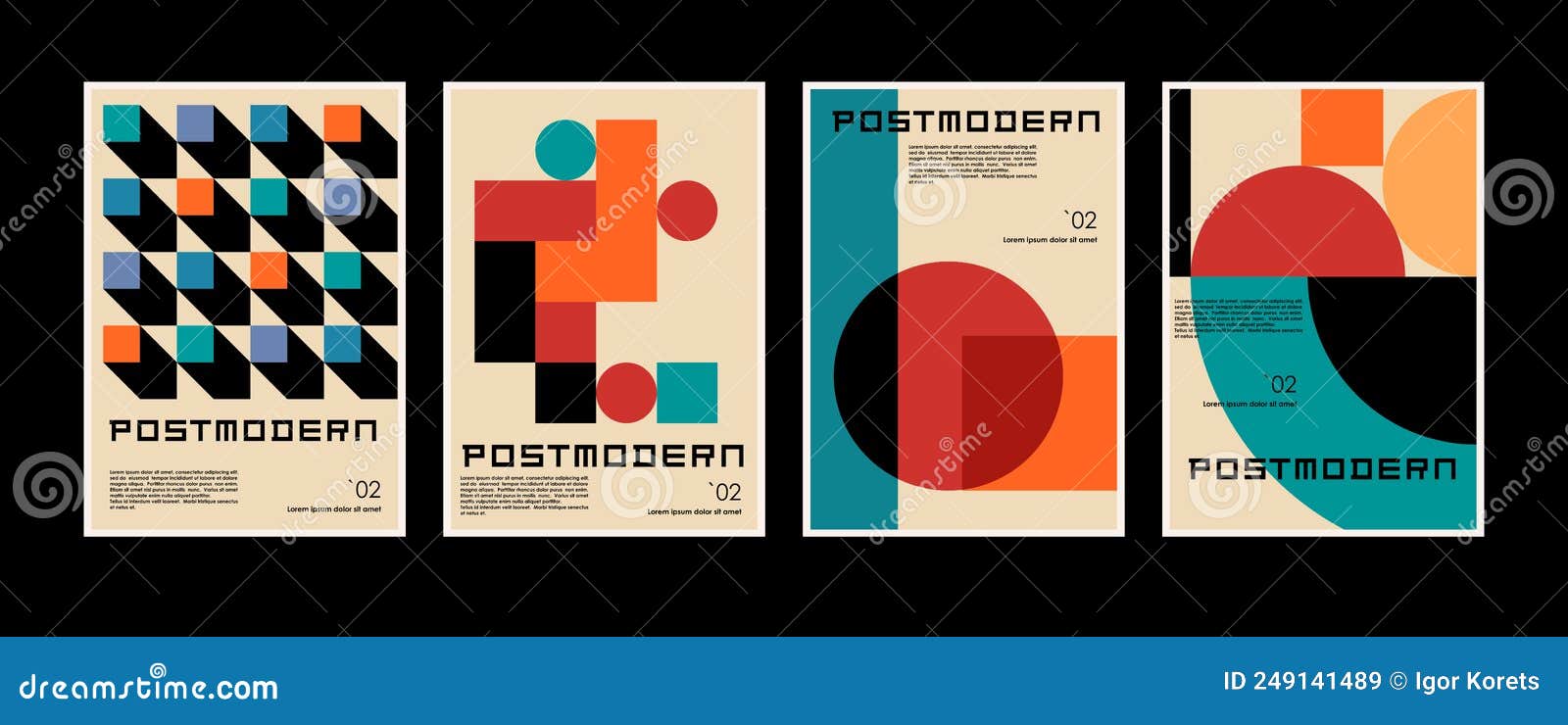Artworks, Posters Inspired Postmodern of Vector Abstract Dynamic ...