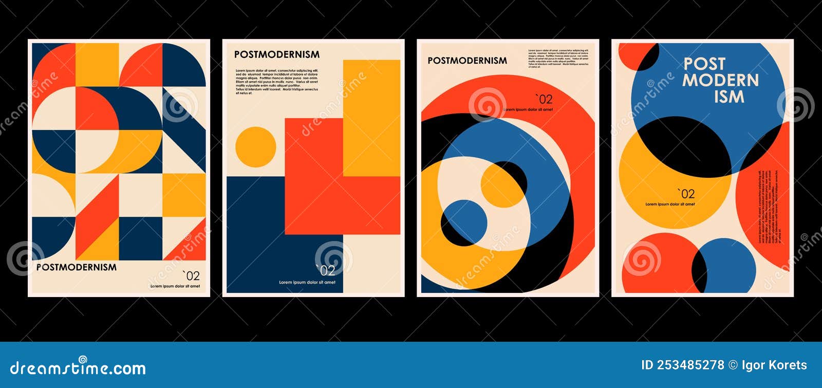 Artworks, Posters Inspired Postmodern of Vector Abstract Dynamic ...