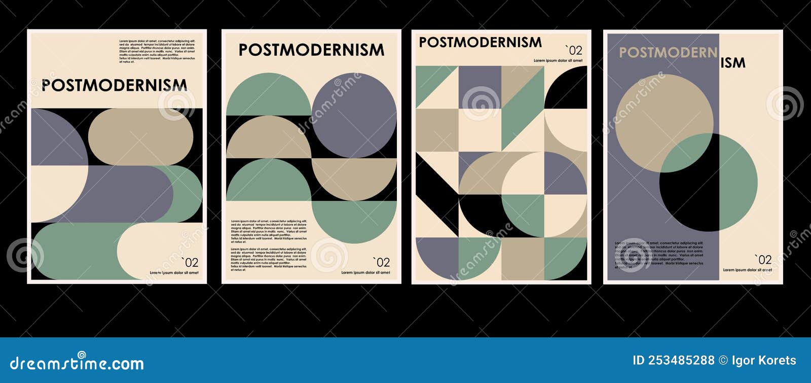 Artworks, Posters Inspired Postmodern Of Vector Abstract Dynamic ...