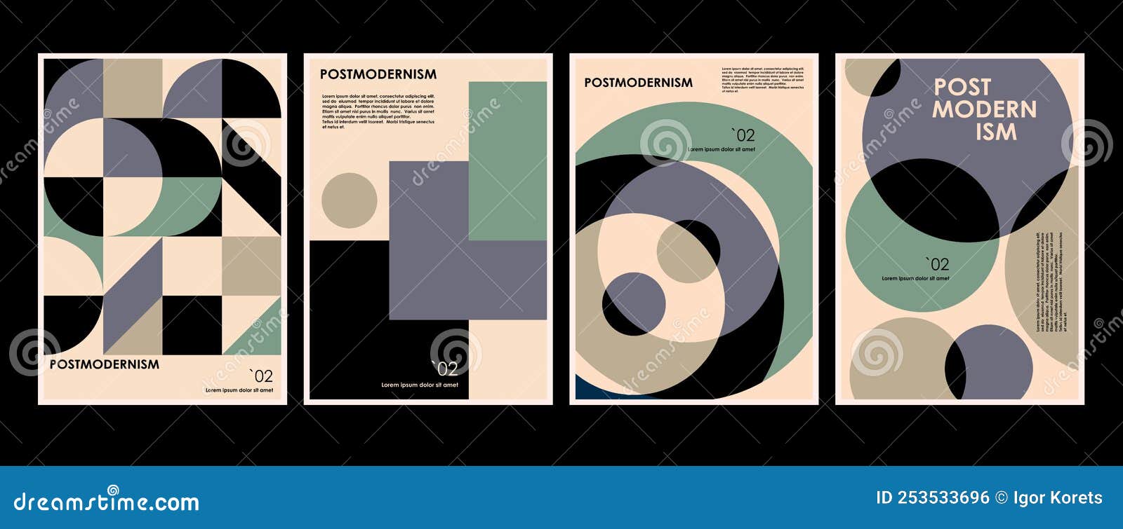 Artworks, Posters Inspired Postmodern Of Vector Abstract Dynamic ...