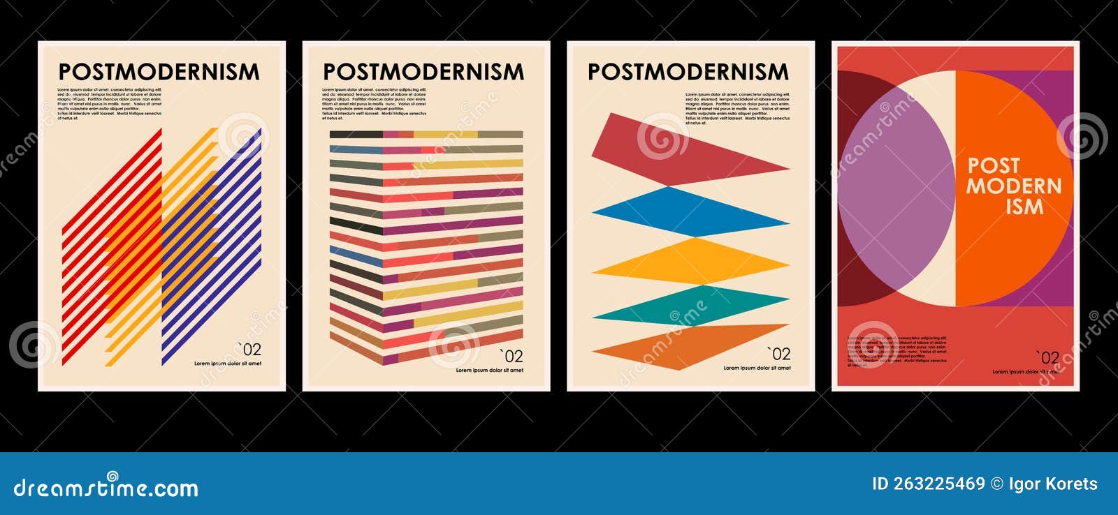 Artworks, Posters Inspired Postmodern of Vector Abstract Dynamic ...