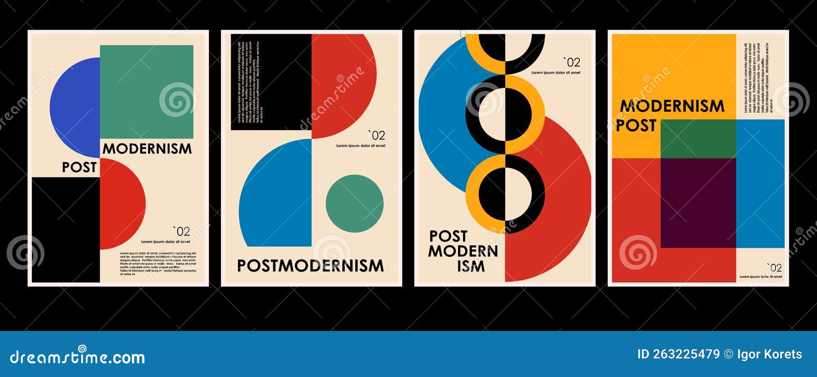 Artworks, Posters Inspired Postmodern of Vector Abstract Dynamic ...