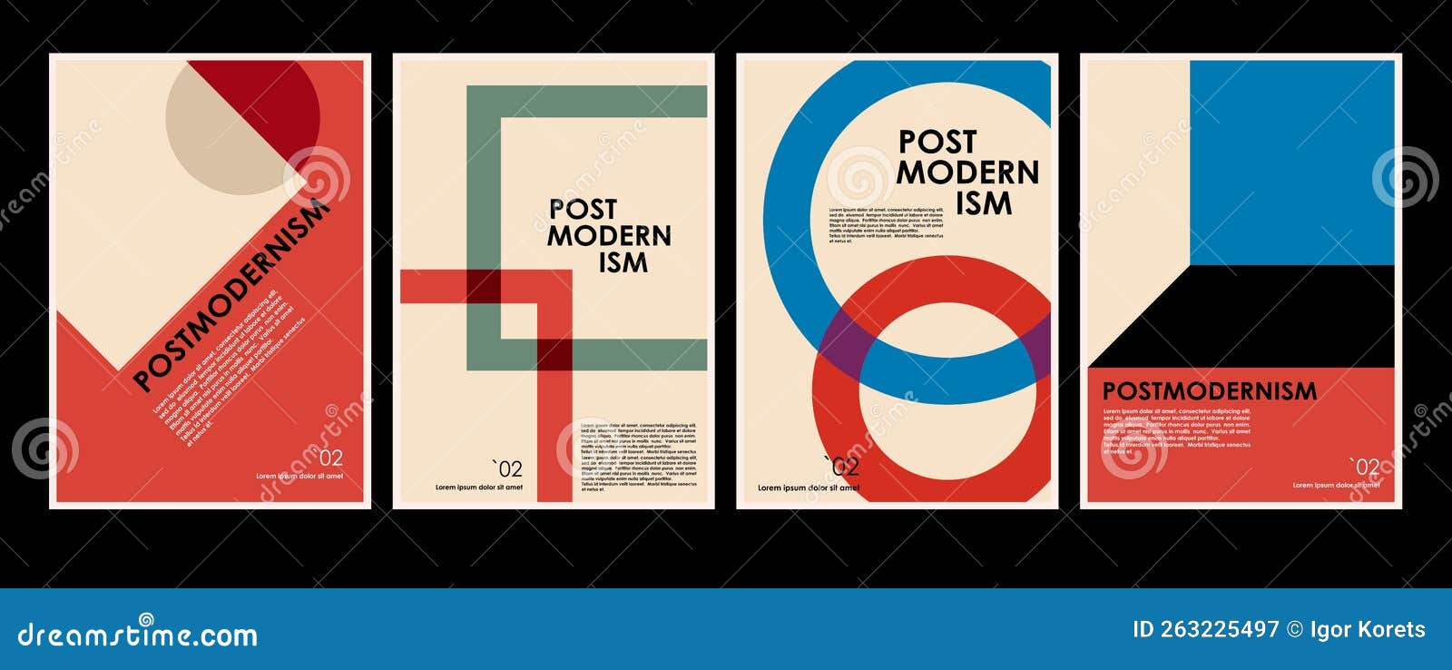 Artworks, Posters Inspired Postmodern of Vector Abstract Dynamic ...