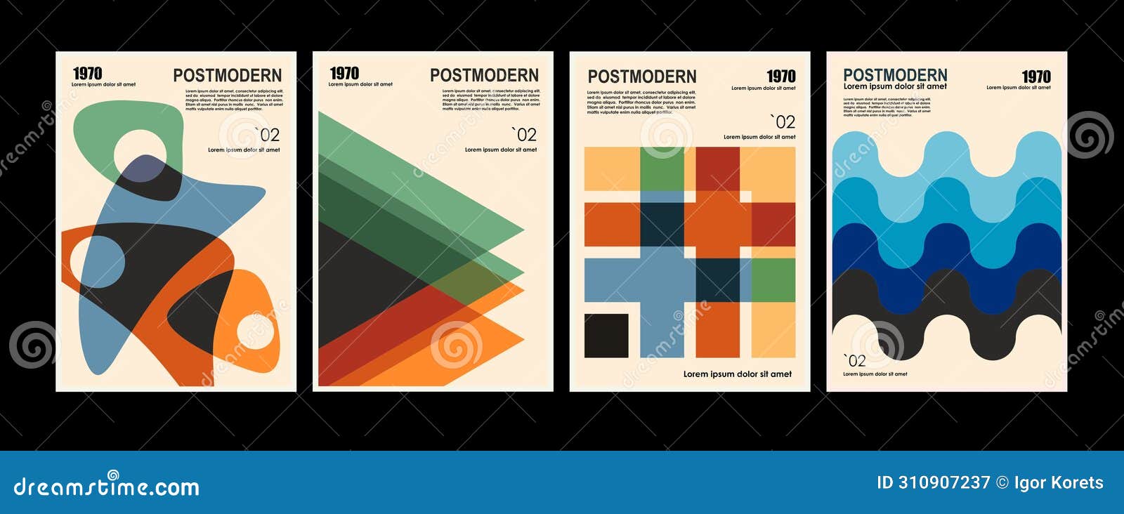 Artworks, Posters Inspired Postmodern Of Vector Abstract Dynamic ...