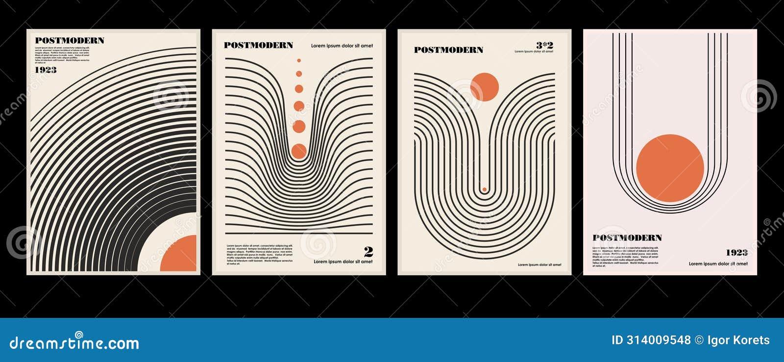 Artworks, Posters Inspired Postmodern Of Vector Abstract Dynamic ...