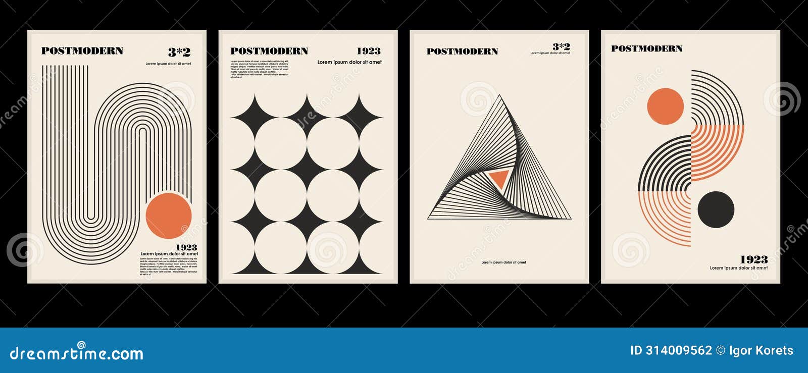 Artworks, Posters Inspired Postmodern Of Vector Abstract Dynamic ...