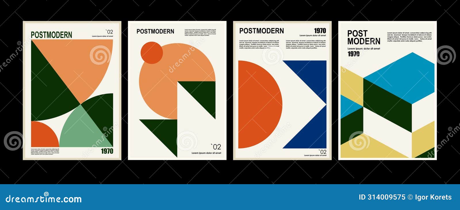 Artworks, Posters Inspired Postmodern Of Vector Abstract Dynamic ...