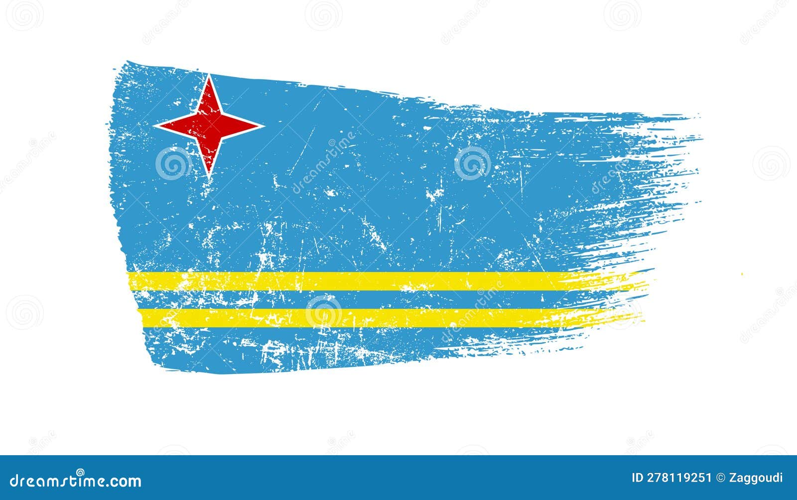 Aruba Flag Ribbon Banner Design Cartoon Vector | CartoonDealer.com ...
