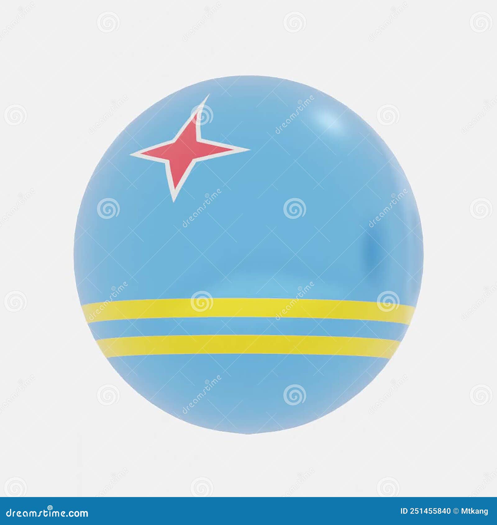 Aruba flag icon or symbols stock illustration. Illustration of ball ...
