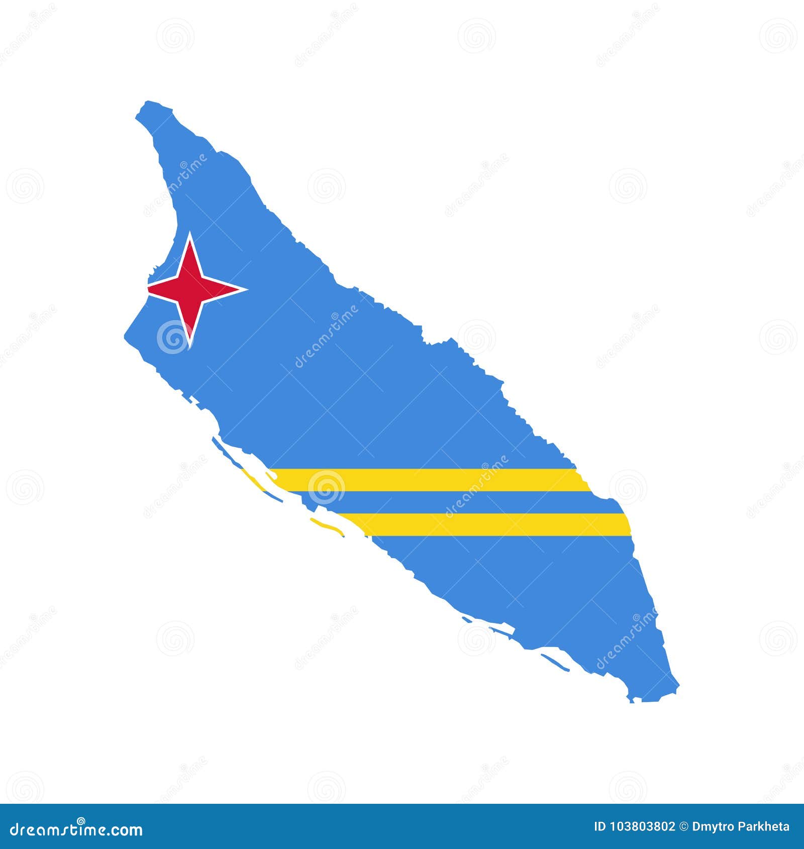 Aruba flag and map stock vector. Illustration of outline - 103803802