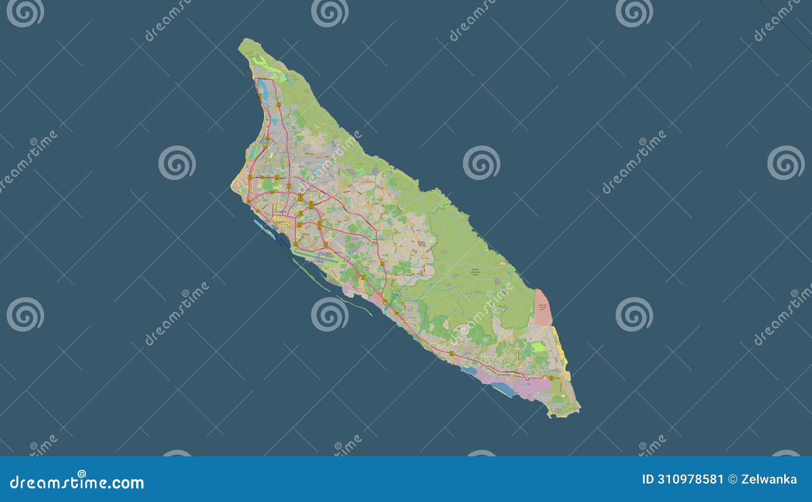 Aruba Highlighted. Topo German Stock Illustration - Illustration of ...