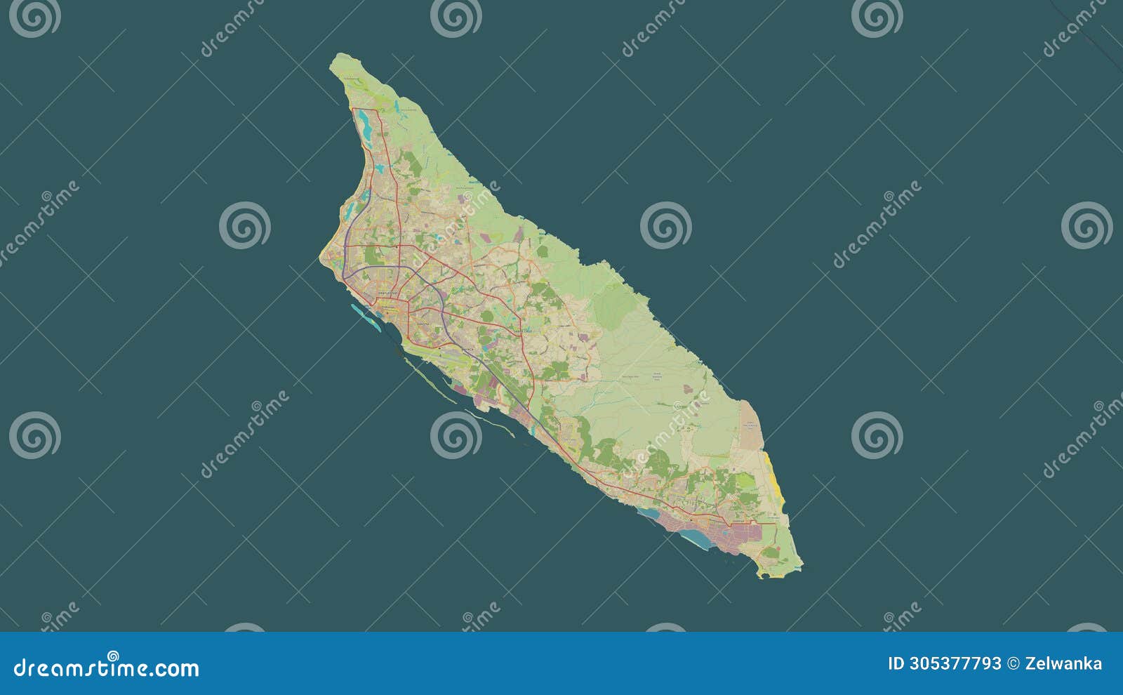 Aruba Highlighted. Topo Humanitarian Stock Illustration - Illustration ...