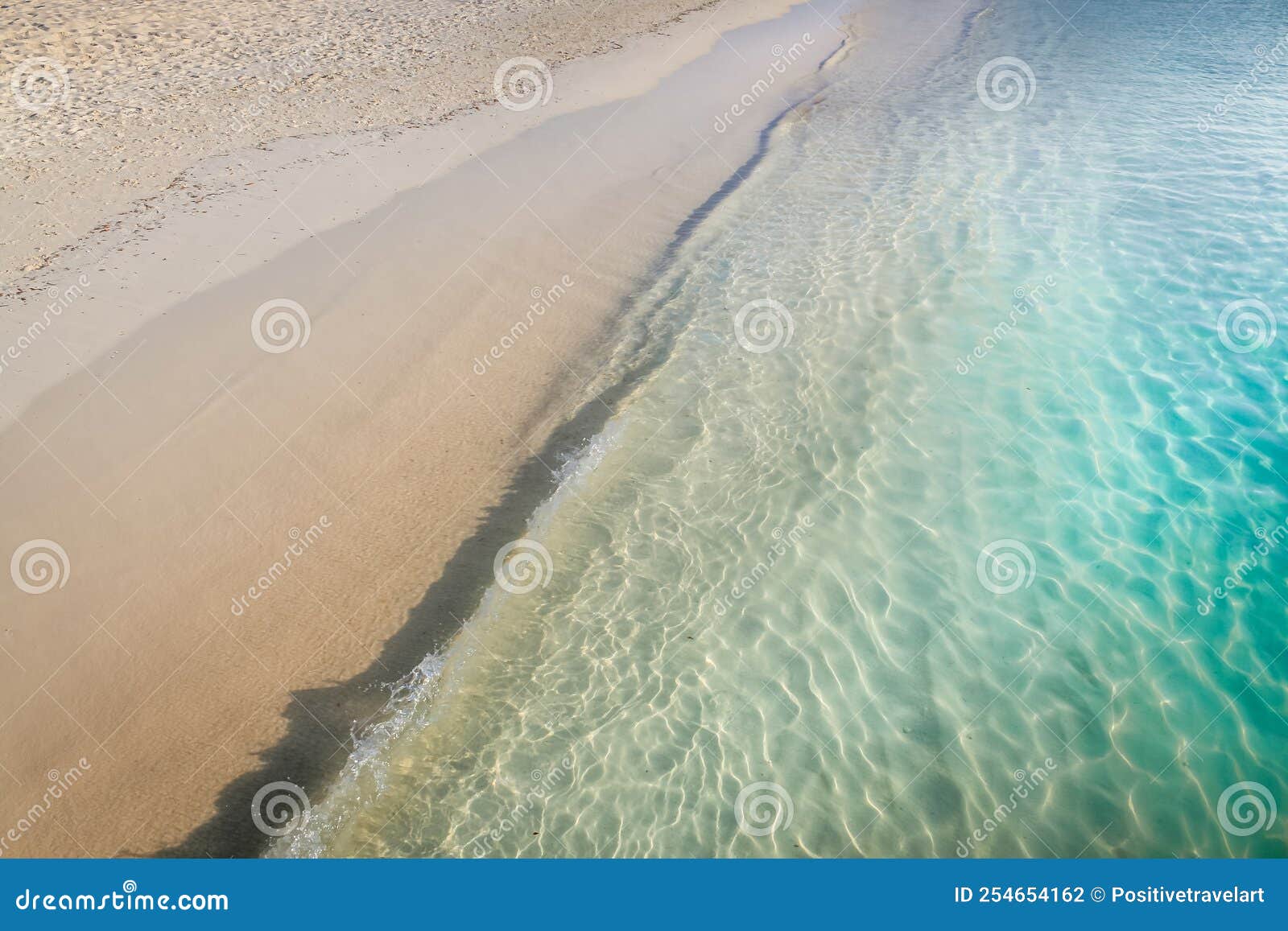 Aruba Idyllic Caribbean Beach At Sunny Day Dutch Antilles Caribbean
