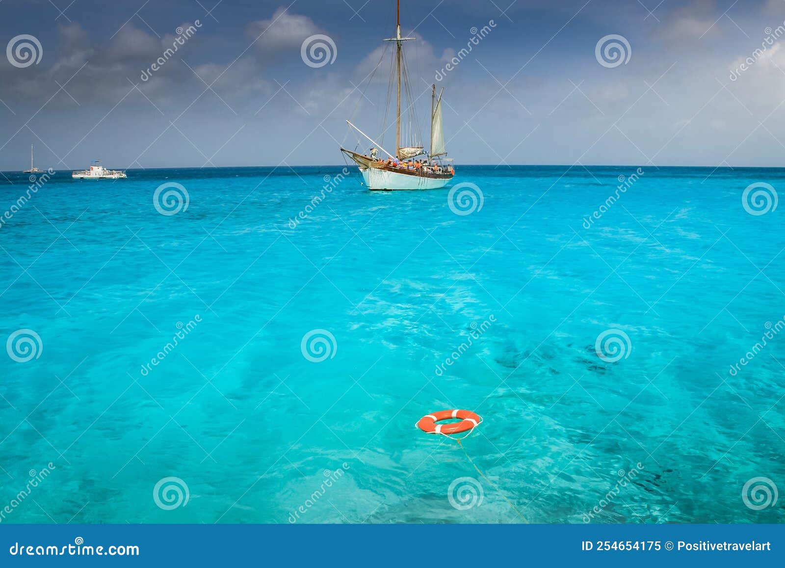 Aruba Idyllic Caribbean Beach At Sunny Day Dutch Antilles Caribbean