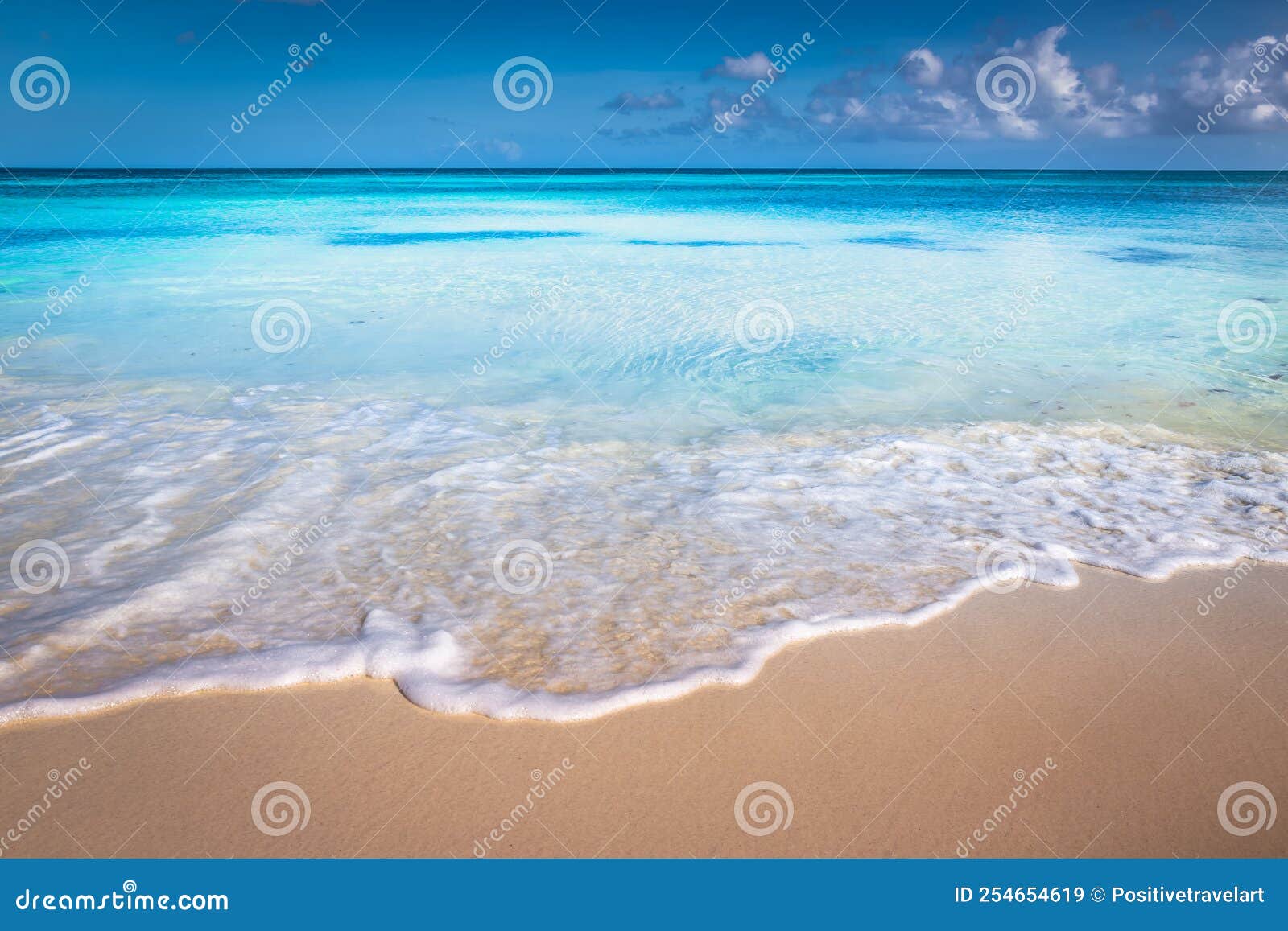 Aruba Idyllic Caribbean Beach At Sunny Day Dutch Antilles Caribbean