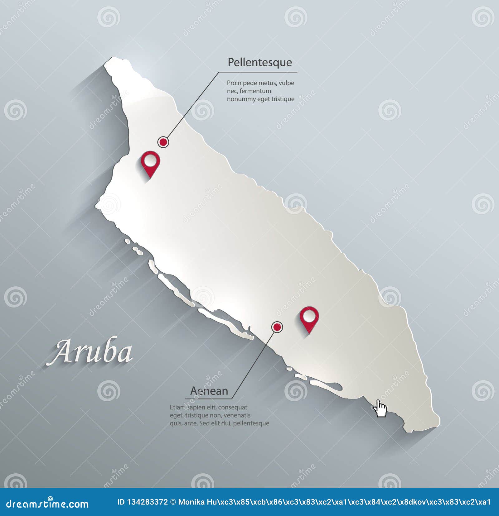 Aruba Blue Square Stamp Cartoon Vector | CartoonDealer.com #89441309