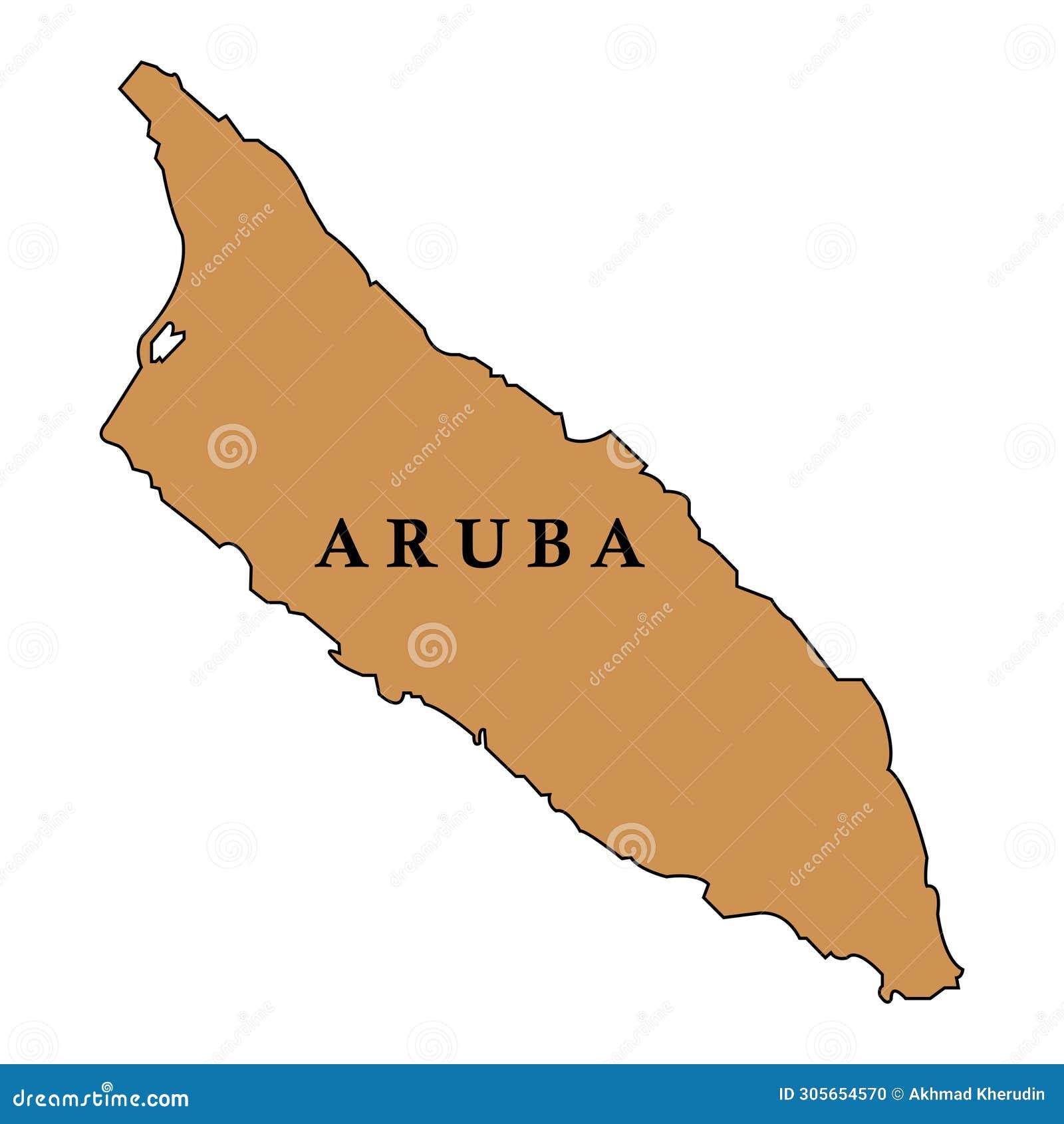 Aruba map icon stock vector. Illustration of element - 305654570
