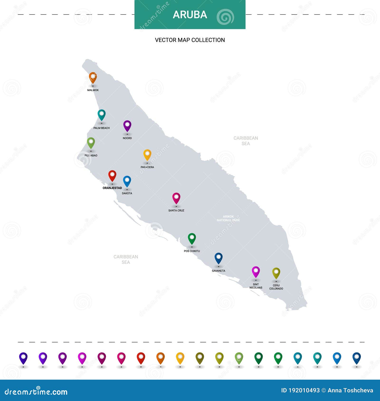 Aruba Infographic Map Vector Illustration. | CartoonDealer.com #125233998