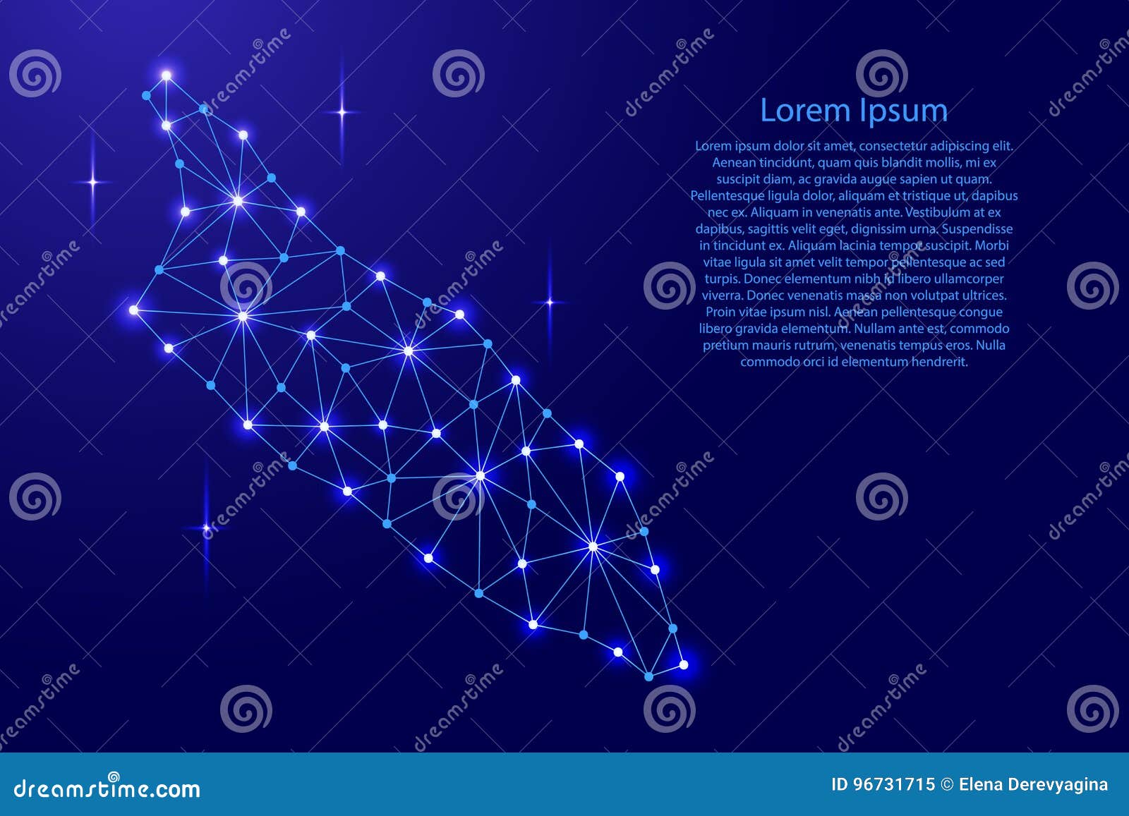 Aruba Map of Polygonal Mosaic Lines Network, Rays, Space Stars of ...