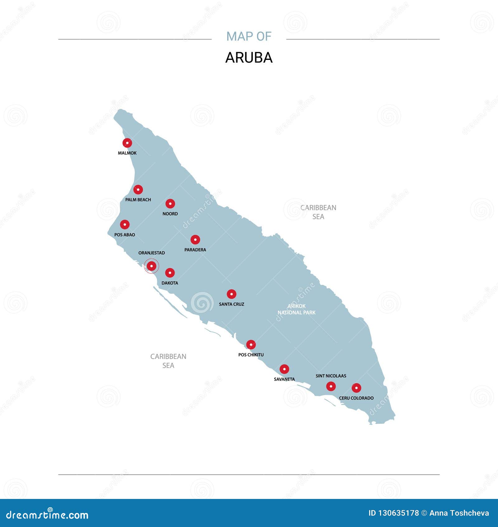 Aruba Infographic Map Vector Illustration. | CartoonDealer.com #125233998