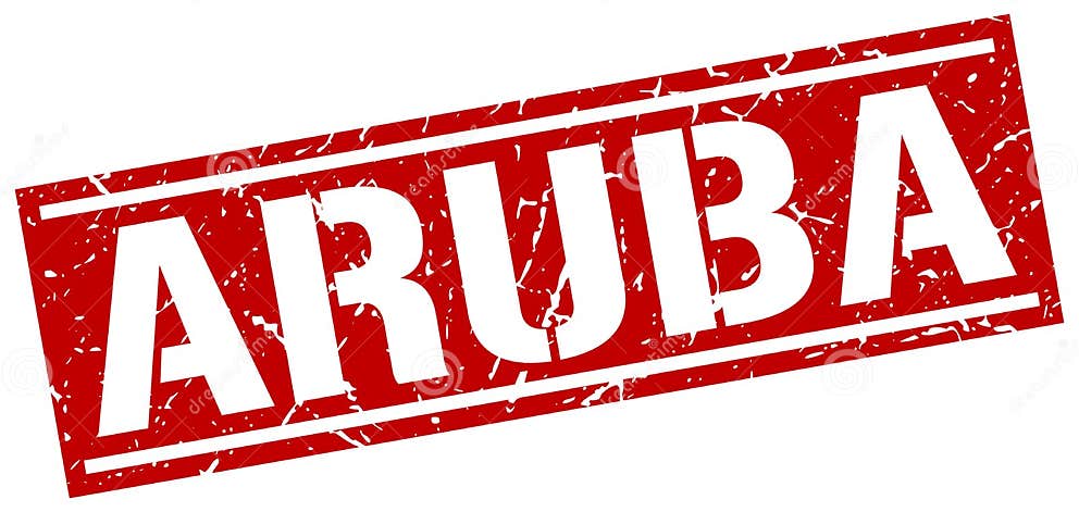 Aruba red square stamp stock vector. Illustration of sign - 86378524