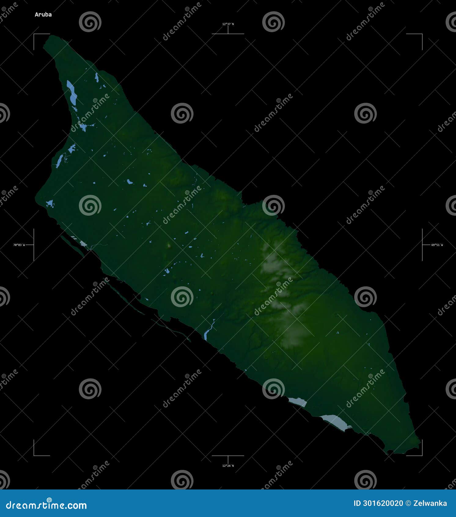 Aruba Shape on Black. Physical Stock Illustration - Illustration of ...