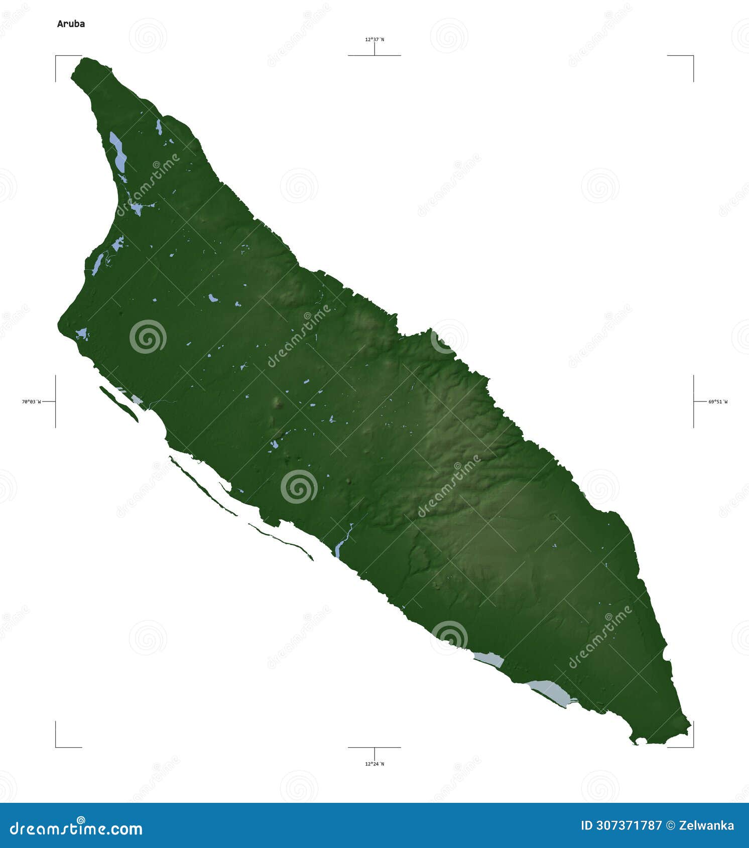 Aruba shape on white. Pale stock illustration. Illustration of capital ...