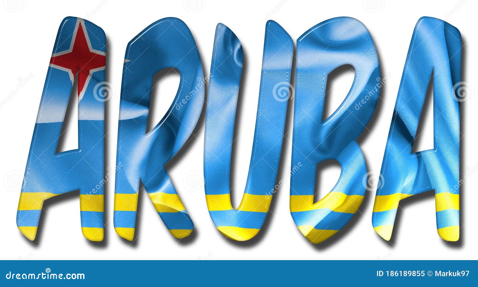 Aruba Word with Flag Texture Stock Illustration - Illustration of ...