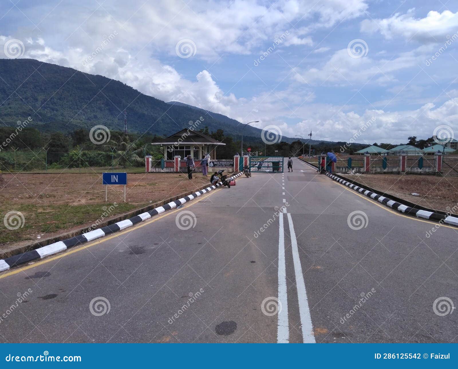 Aruk and Malaysia Border Road with Hill View Editorial Photography ...