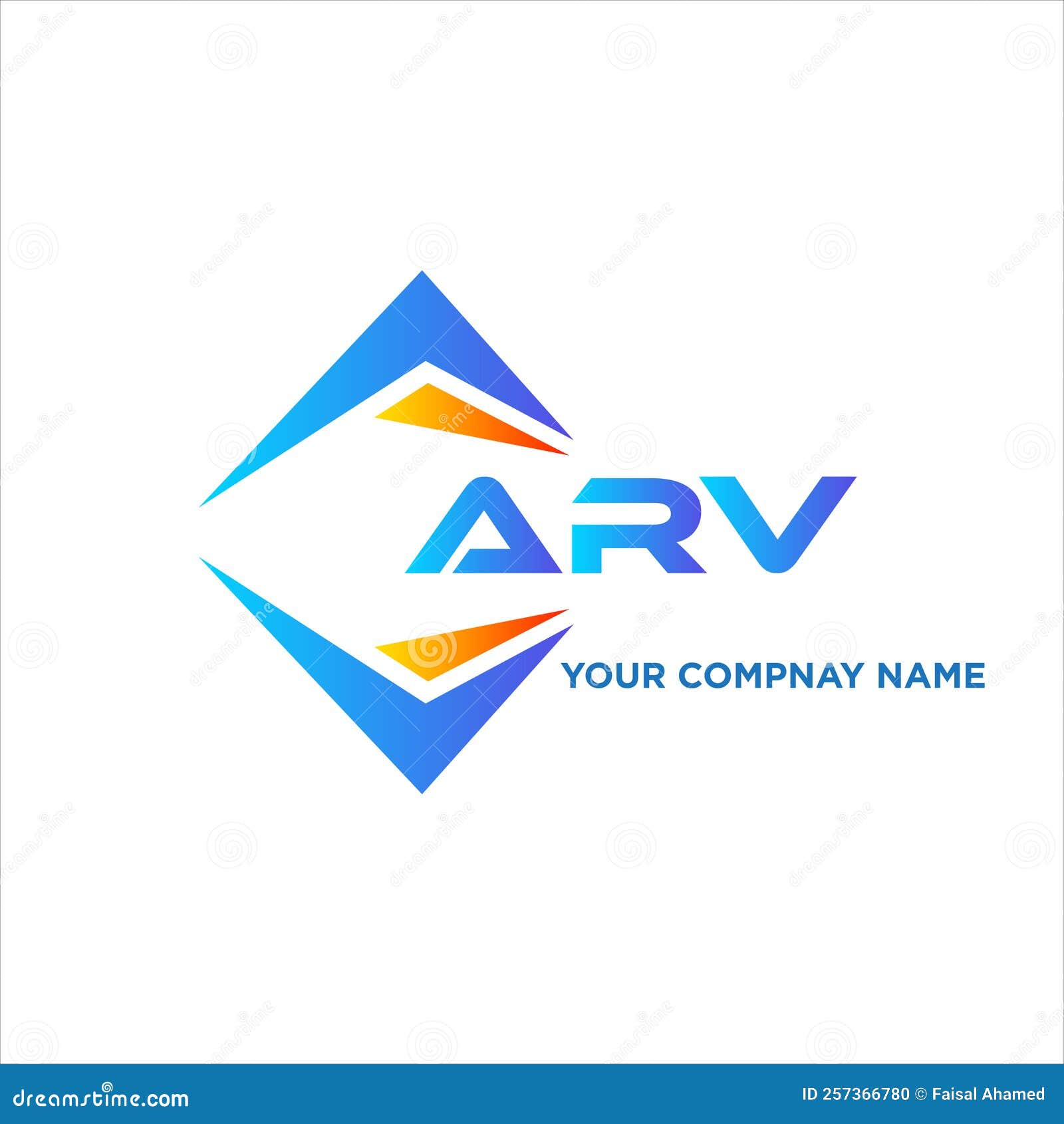 ARV Abstract Technology Logo Design on White Background. ARV Creative ...